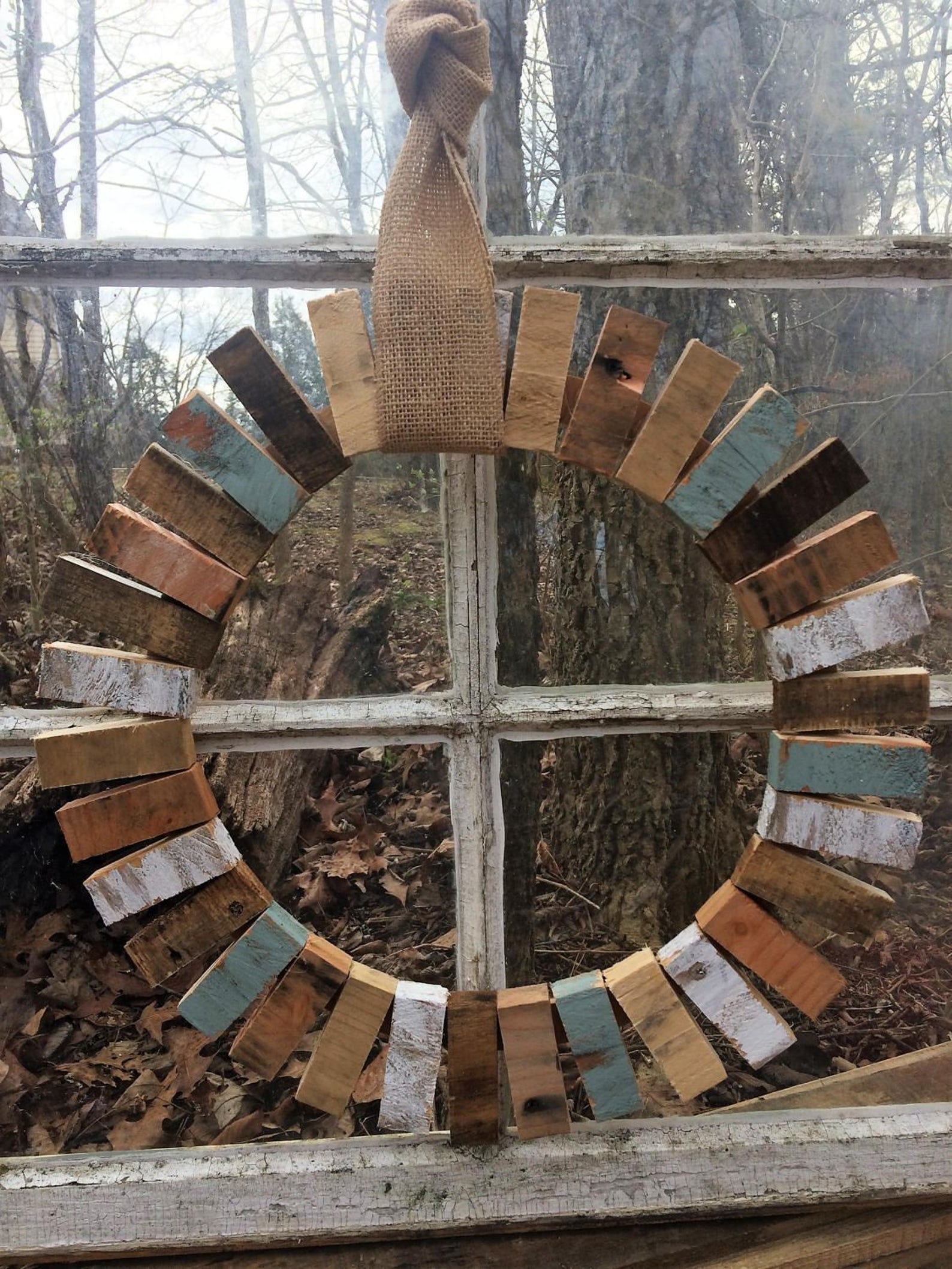 Handmade Rustic Wood Wreath With a Mix of Natural Wood Pieces | Etsy