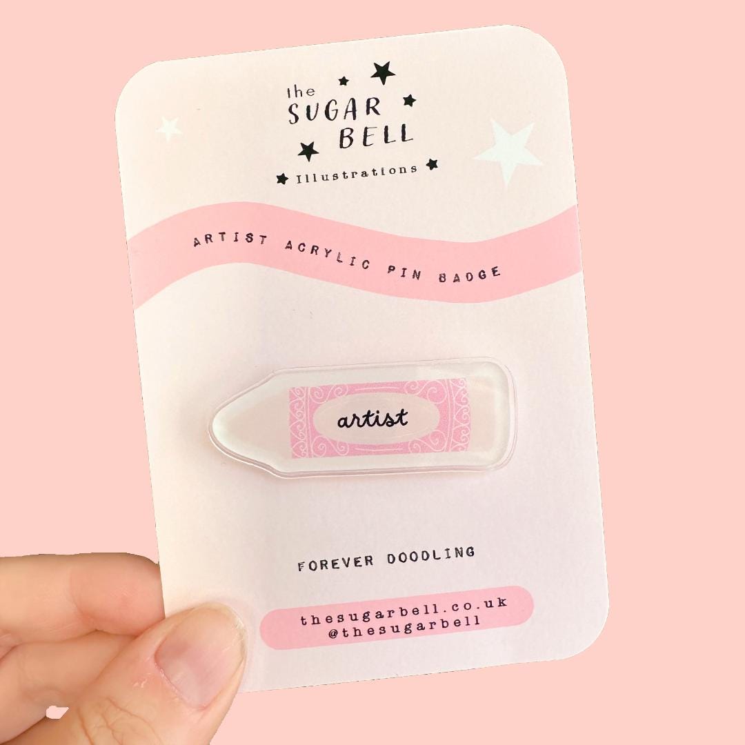 Artist Crayon Acrylic Pin Artist Pin Cute Pin Badge Lapel Badge - Etsy