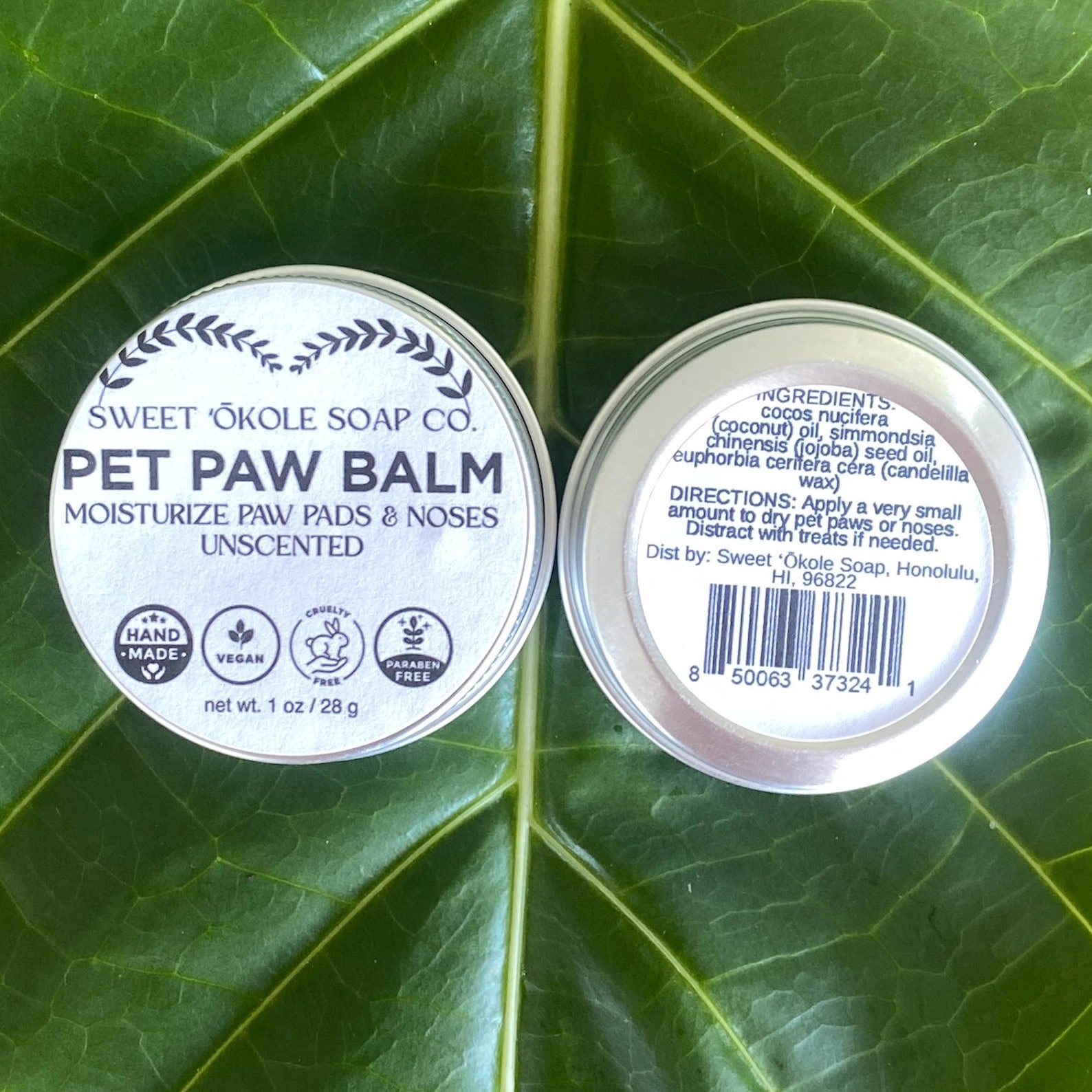 Pet Balm, Moisturizing Paw Salve for Dogs or Cats, Coconut Oil Vegan ...