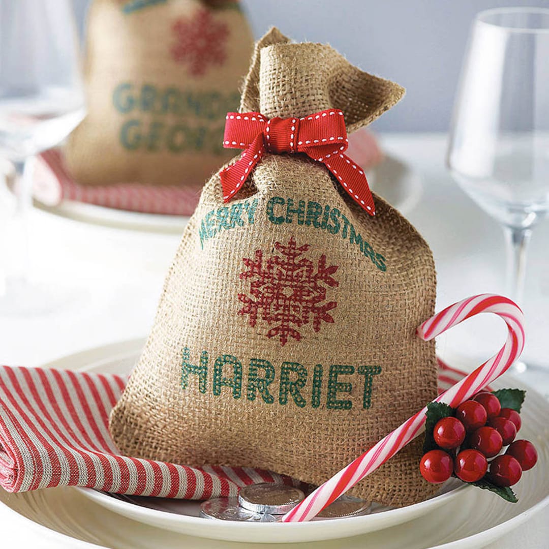 Christmas Mini Sack – Small Personalised Christmas Sack – Christmas ...