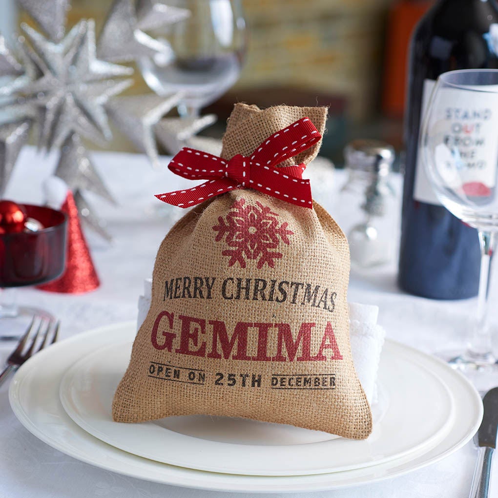 Christmas Mini Sack Small Personalised Christmas Sack - Etsy