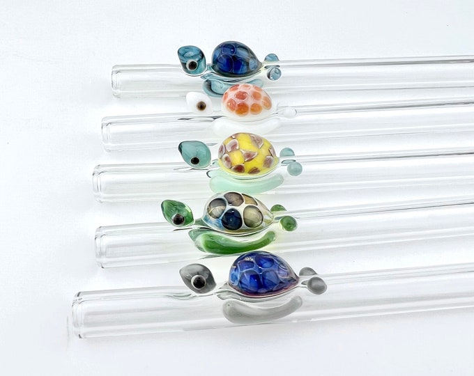 Double Mushroom GLASS STRAW Boba Straws Smoothie Straws Thin Straws ...
