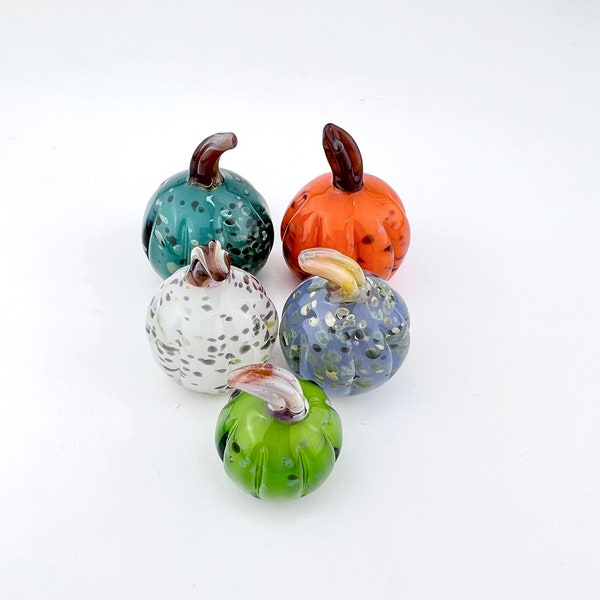 Mini Glass Pumpkin - Etsy