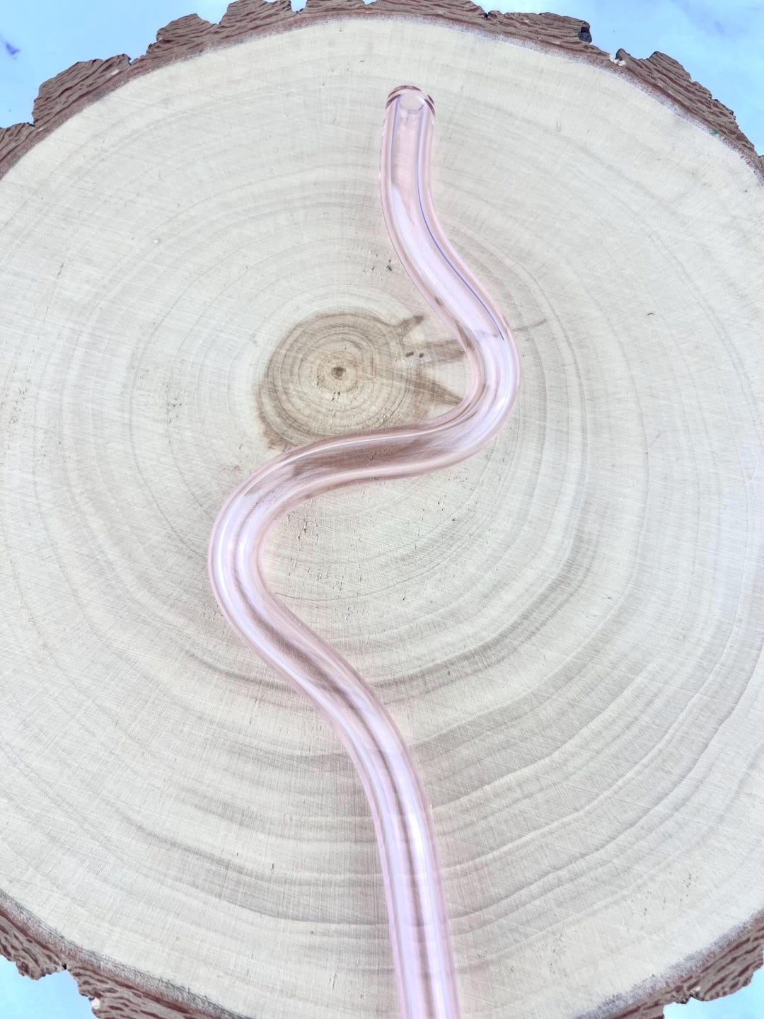 Pink Glass Straw: Handmade Reusable Bendy Straw - Etsy