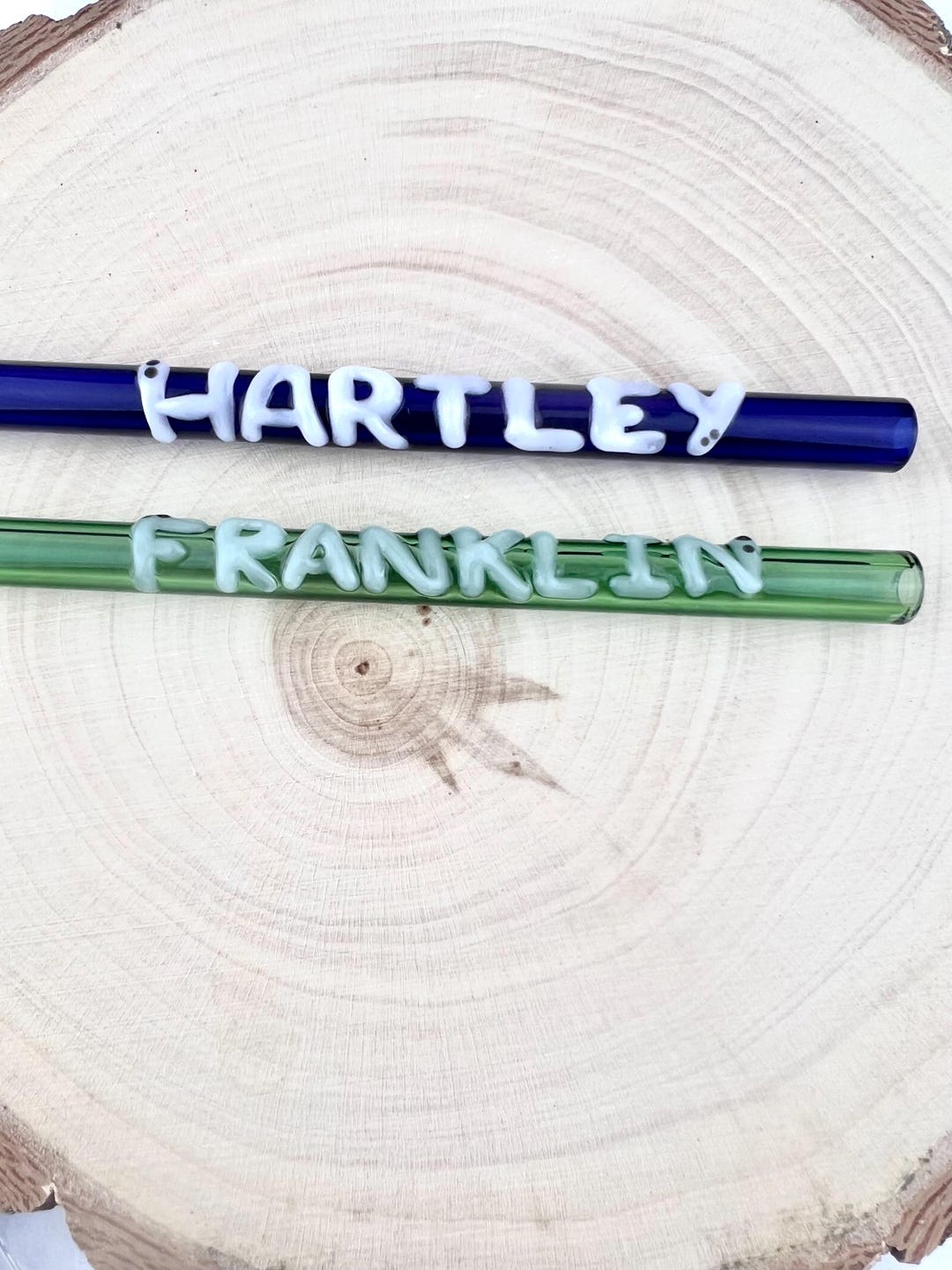 Personalized Colored Glass Straw: Custom Name, Reusable Drinking Straw ...