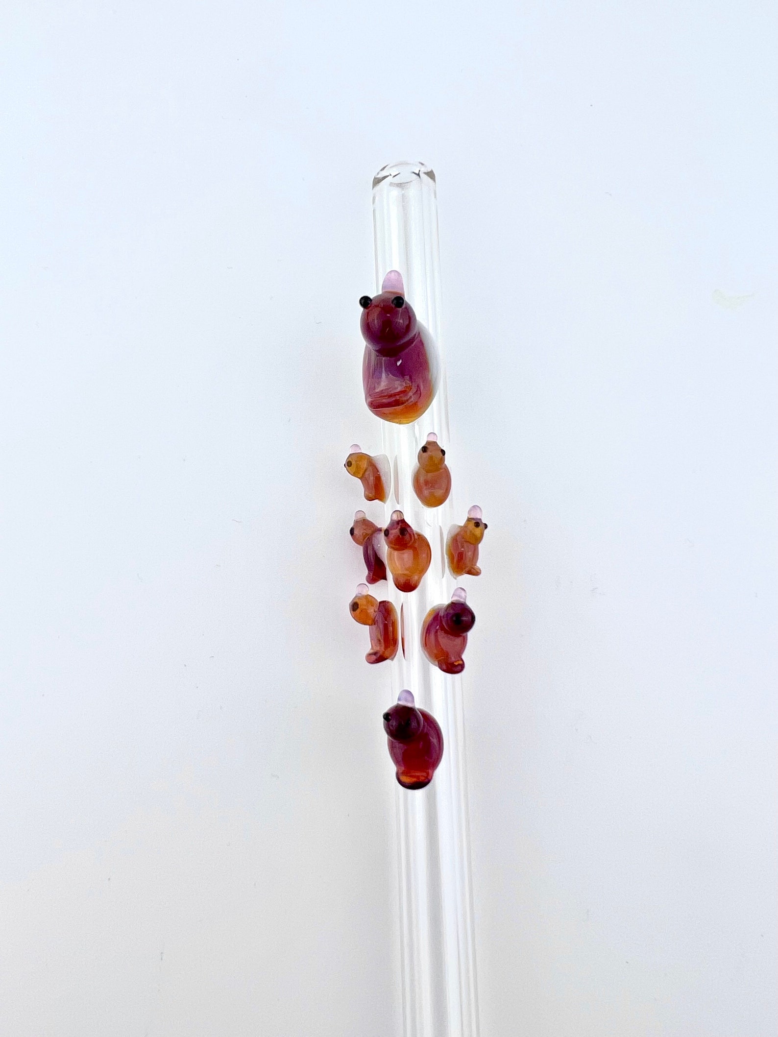 Mama and Baby Ducks Glass Straw: Custom Reusable Straw - Etsy