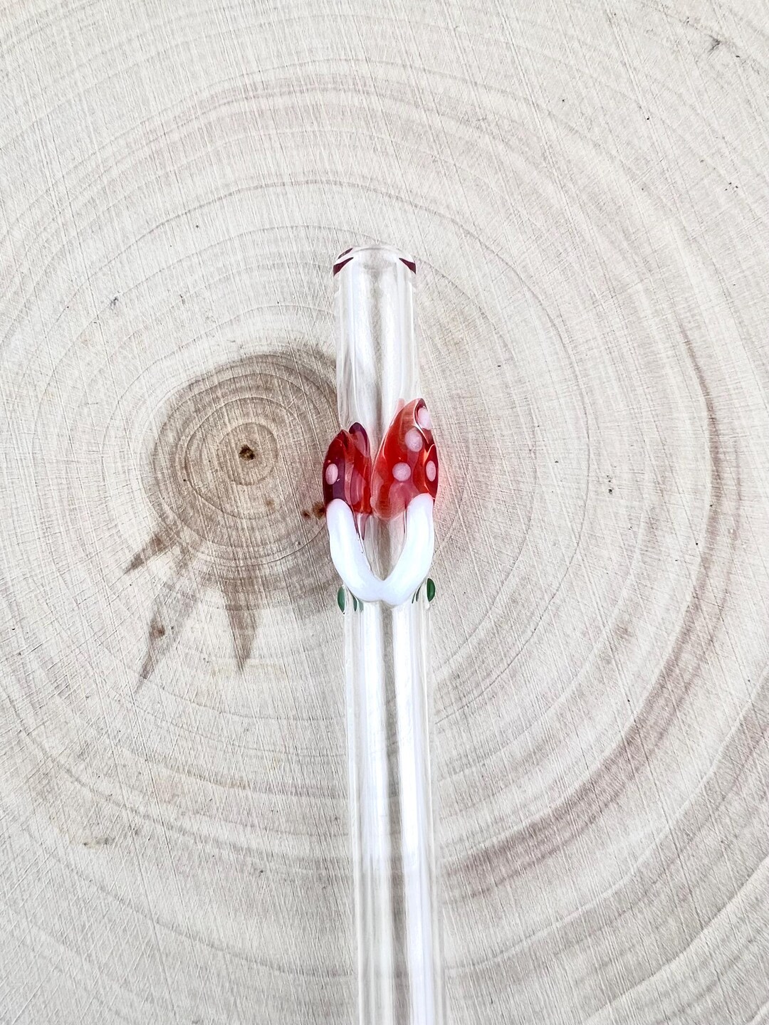 Double Mushroom GLASS STRAW - Boba Straws | Smoothie Straws | Thin ...