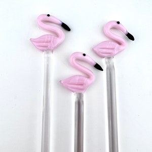 Glass Flamingo Stir Stick - Drink Stirrers | Custom Stir Sticks | Glass ...