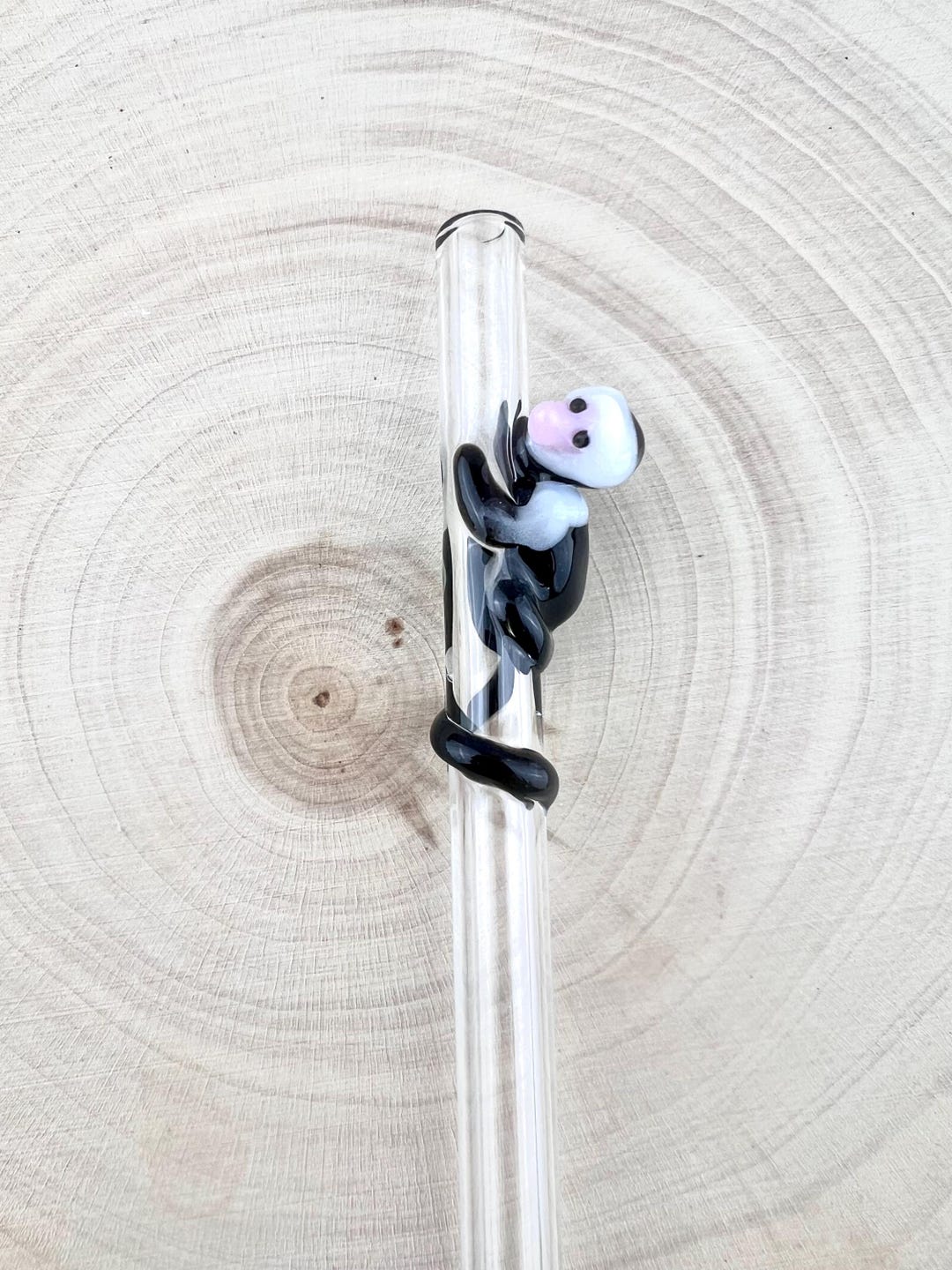 Capuchin Monkey Glass Straw: Reusable Straw, Made to Order - Etsy