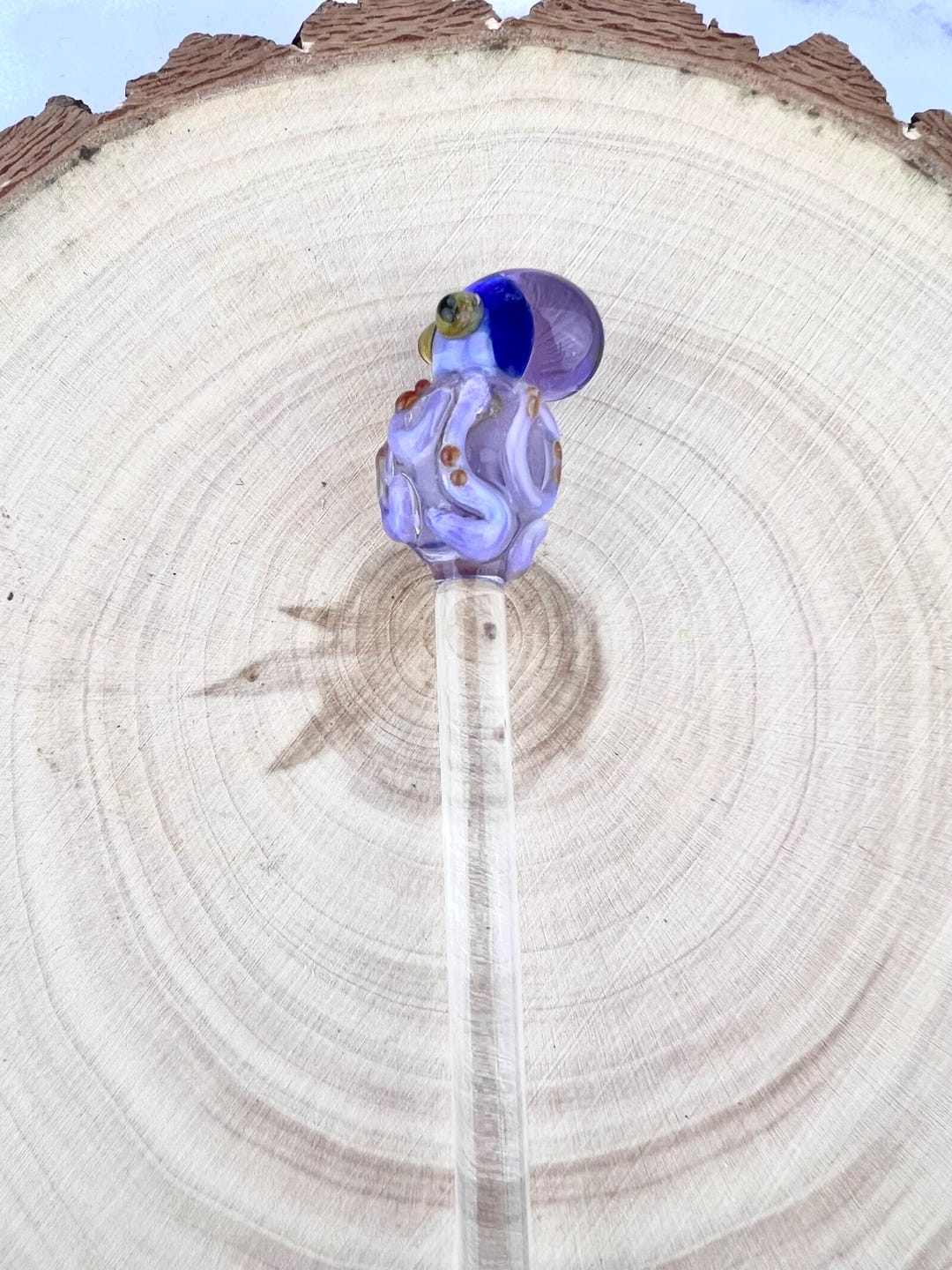 Octopus Fairy Garden Stake: Handblown Glass Garden Art - Etsy