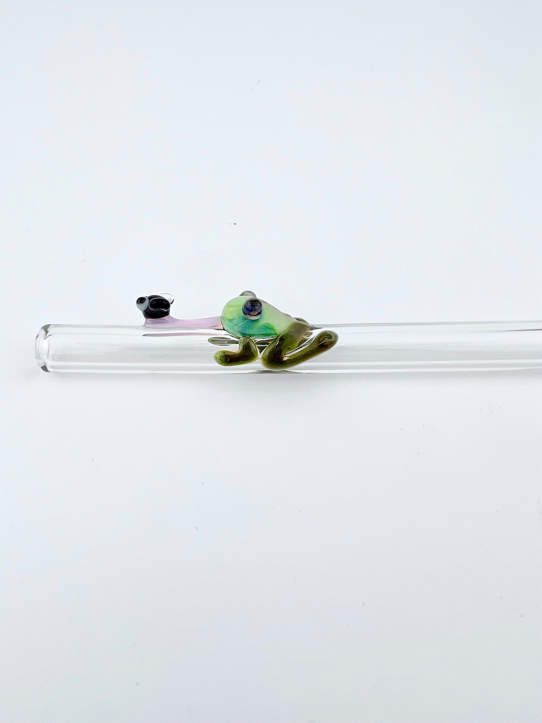 FROG and Fly GLASS STRAW Reusable Straws Glass Straws Frog Straws ...