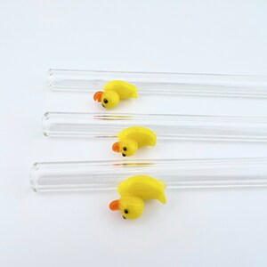 Rubber Duck GLASS STRAW - Reusable Straws | Glass Straws | Eco Friendly ...