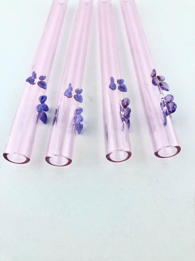Butterfly on Pink GLASS STRAW Custom Straws Reusable - Etsy