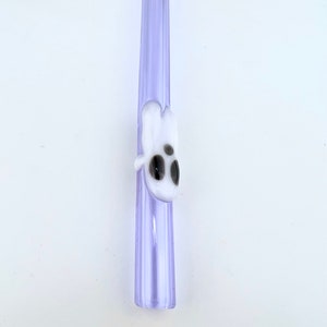 Ghost on Purple GLASS STRAW - Reusable Straws | Glass Straws | Eco ...