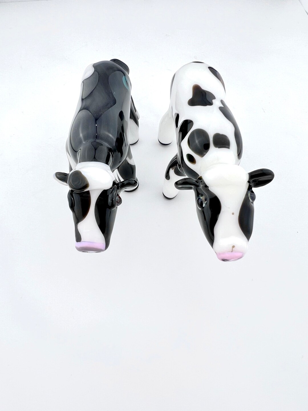 Handmade Glass Cow Sculpture: Custom Holstein Figurine, 5"l - Etsy