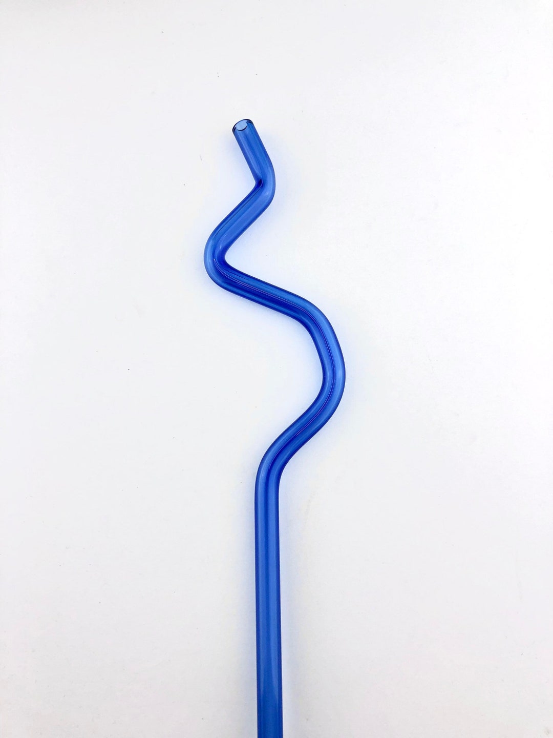 Light Blue Crazy GLASS STRAW - Reusable Straws | Bendy Straws | Crazy ...