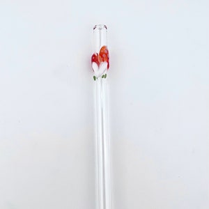 Double Mushroom GLASS STRAW - Boba Straws | Smoothie Straws | Thin ...