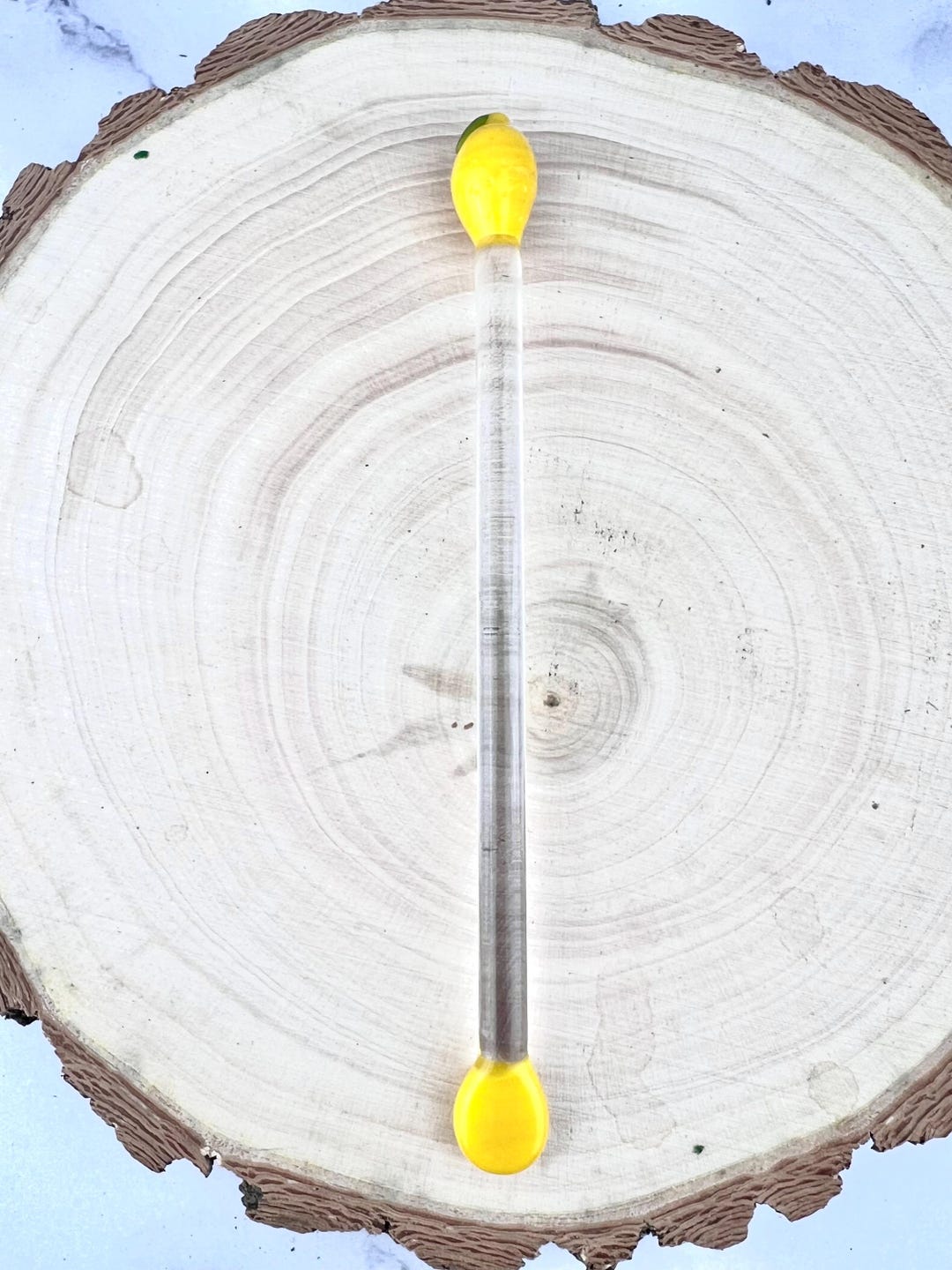 Handmade Glass Lemon Stir Stick: Custom Cocktail Swizzle Stick - Etsy UK