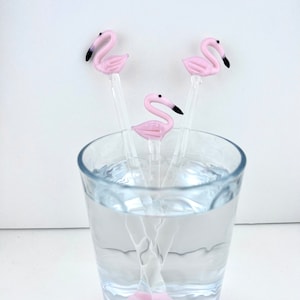 Glass Flamingo Stir Stick - Drink Stirrers | Custom Stir Sticks | Glass ...