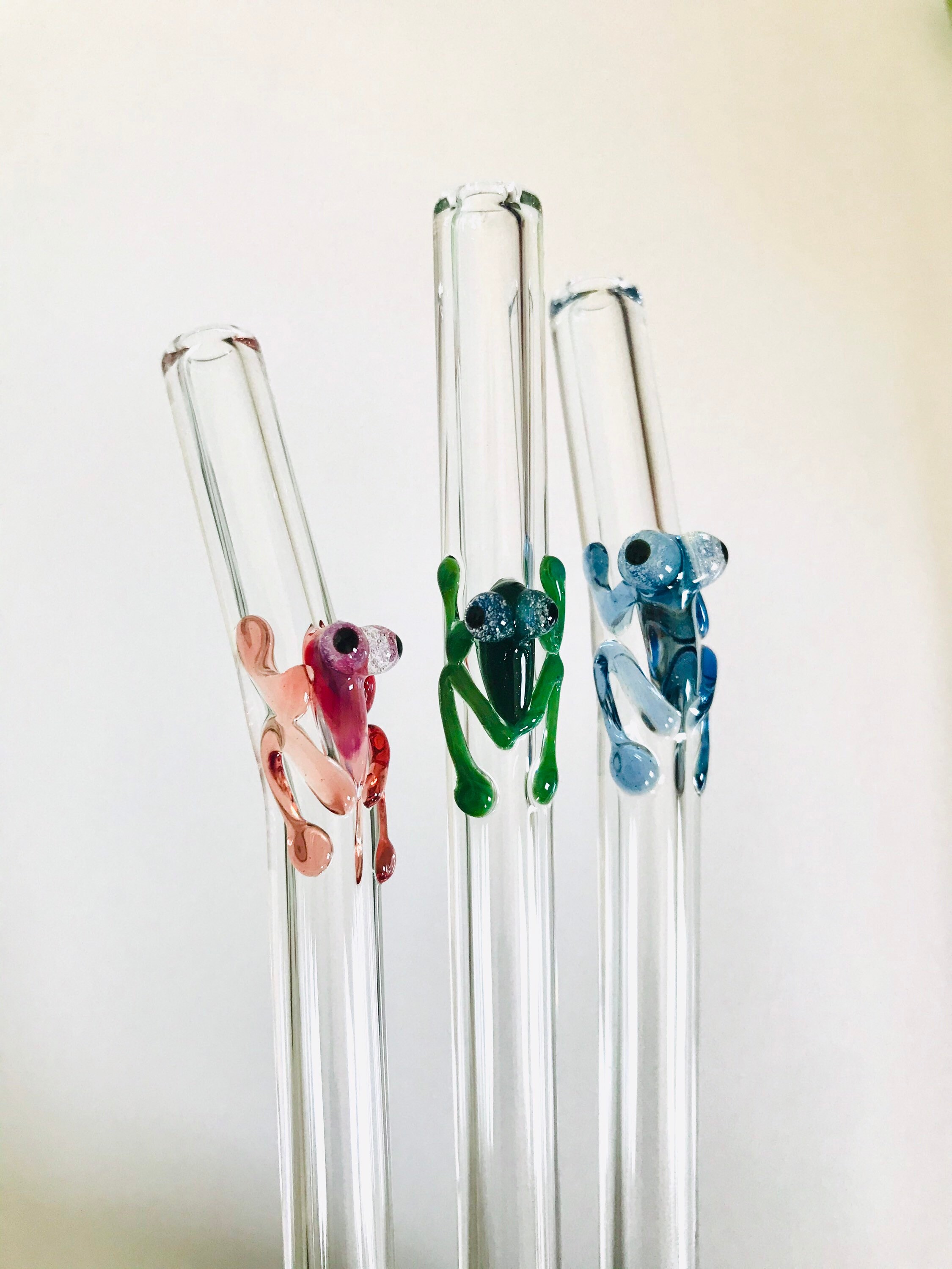 FROG GLASS STRAWS - Reusable Straws | Glass Straw | Glass Drinking ...