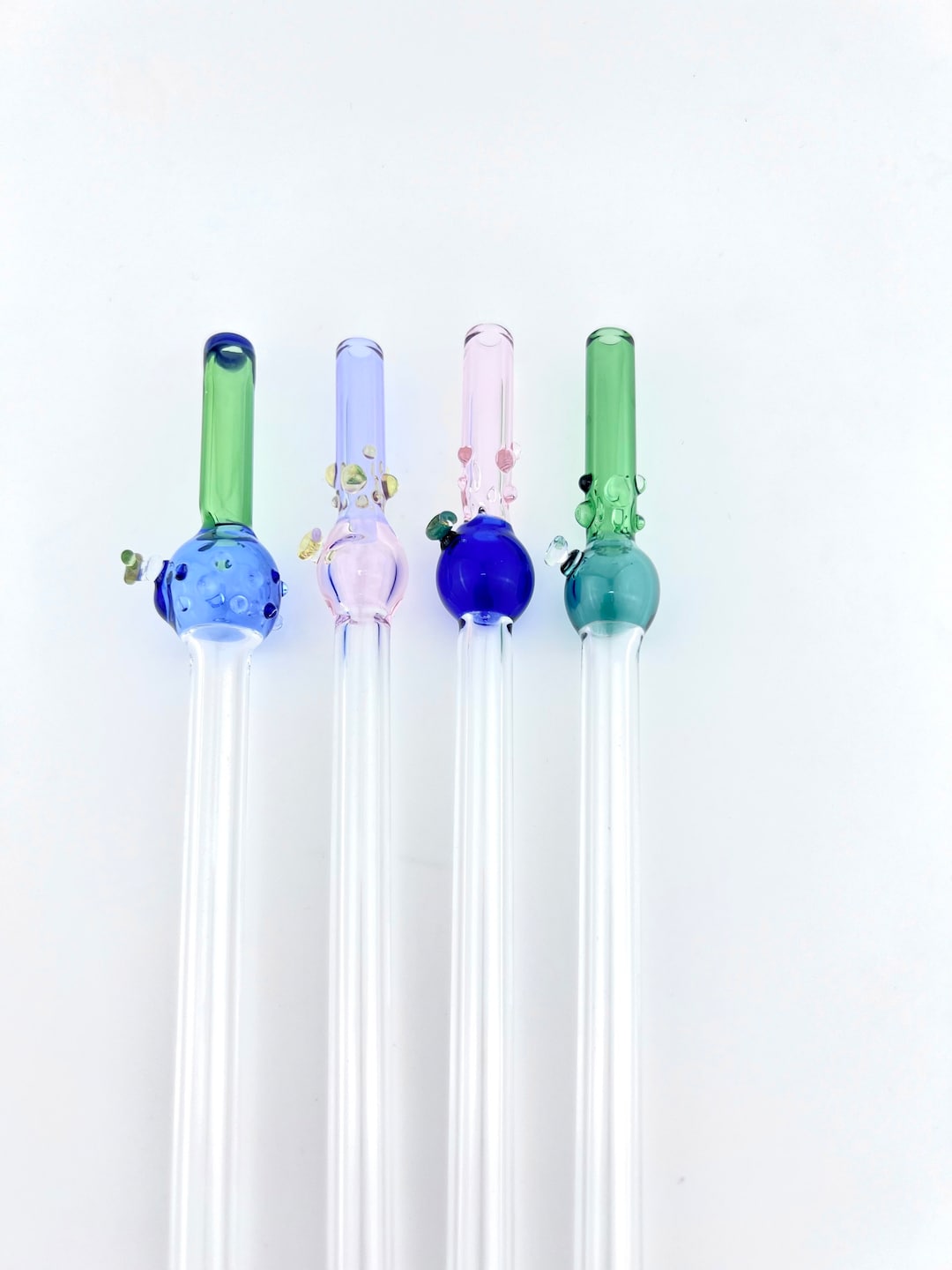 1 Bubble GLASS STRAW - Reusable Straws | Glass Straws | Eco Friendly ...