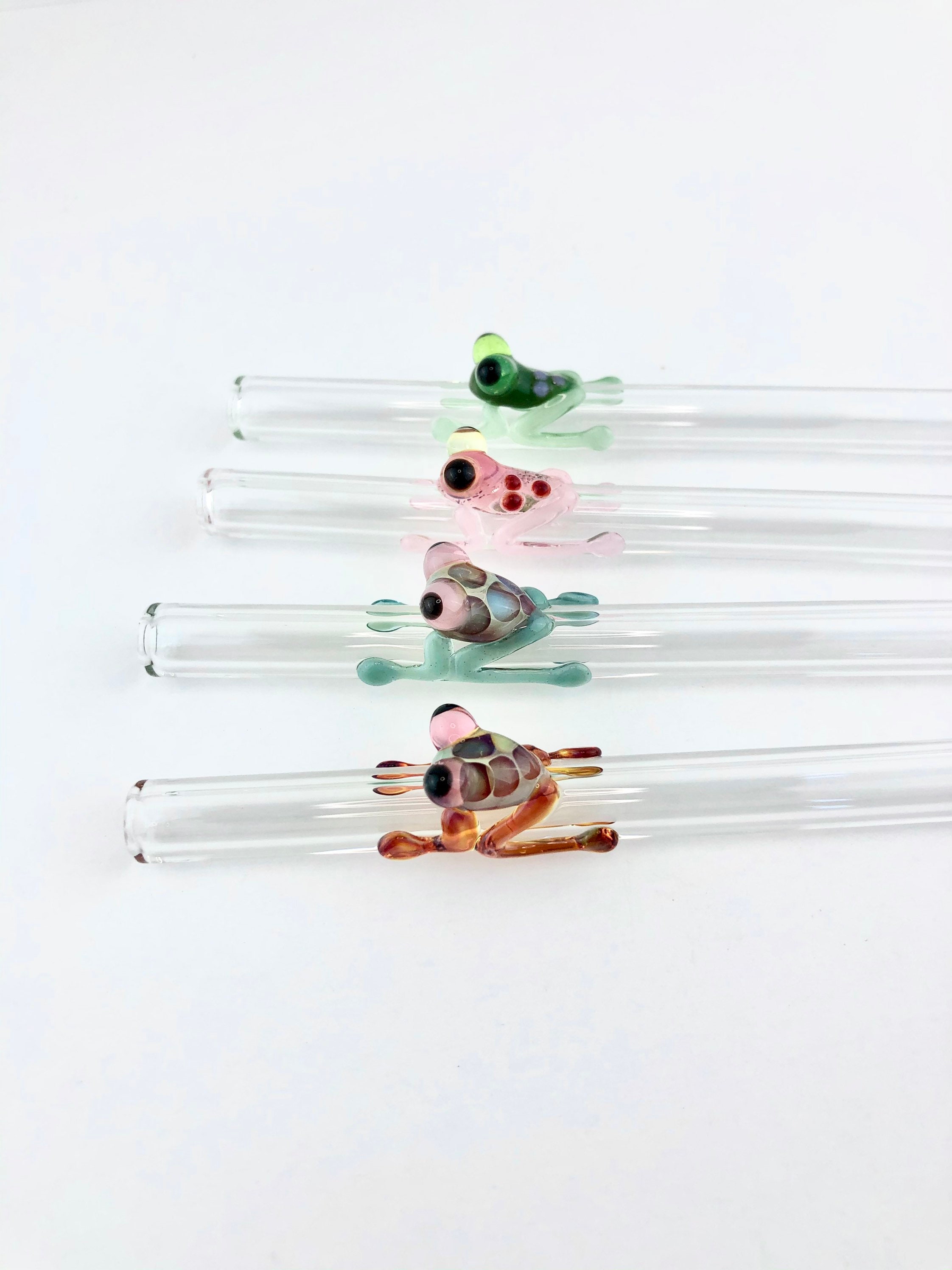 FROG GLASS STRAW - Reusable Straws | Glass Straws | Glass Drinking ...