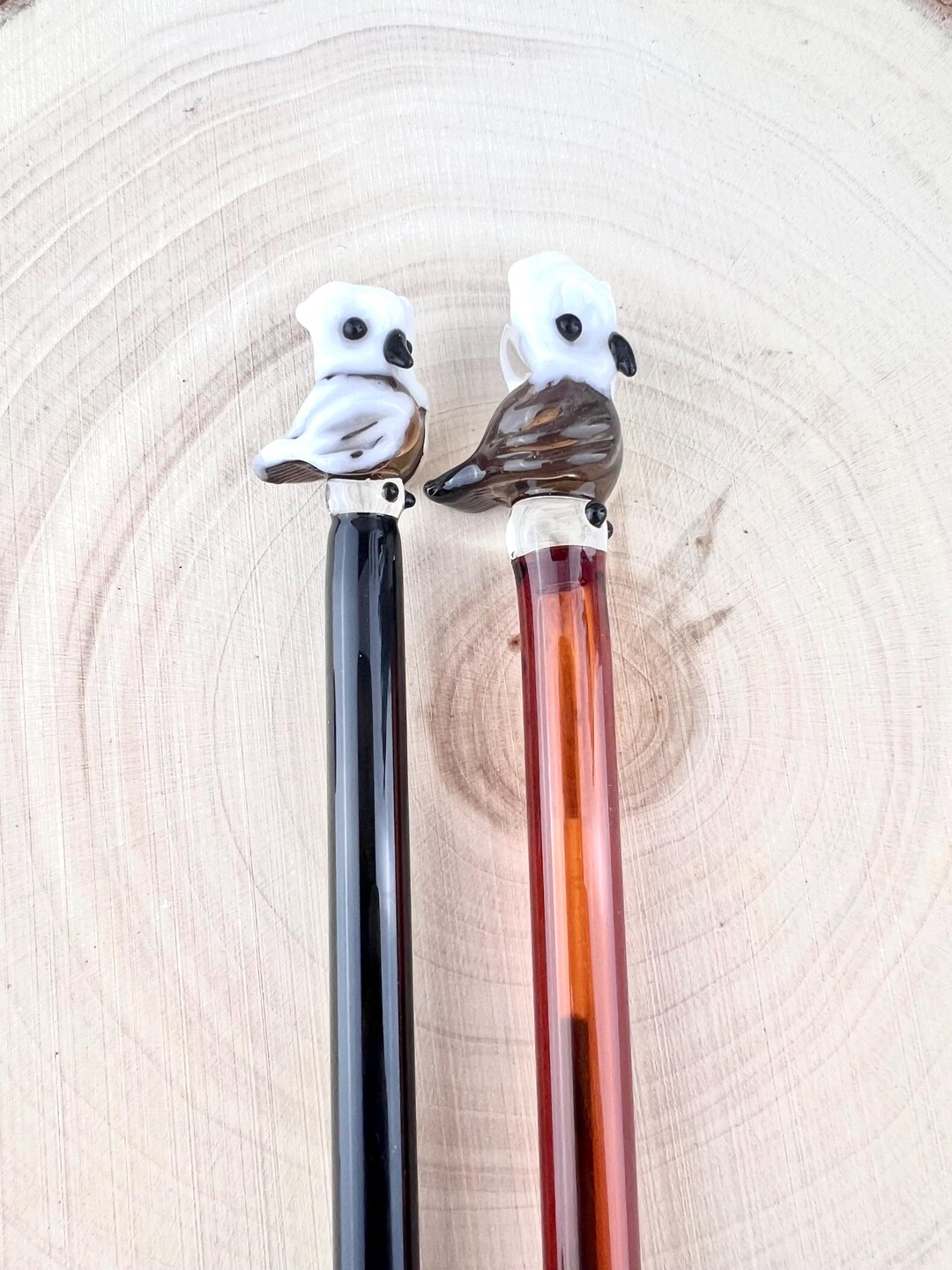Handmade Owl Glass Ballpoint Pen: Custom Color Design - Etsy