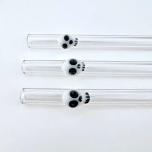 Skull GLASS STRAW - Boba Straws | Smoothie Straws | Thin Straws ...
