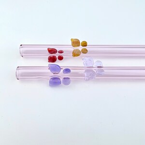 Butterfly on Pink GLASS STRAW - Custom Straws | Reusable Straws | Glass ...