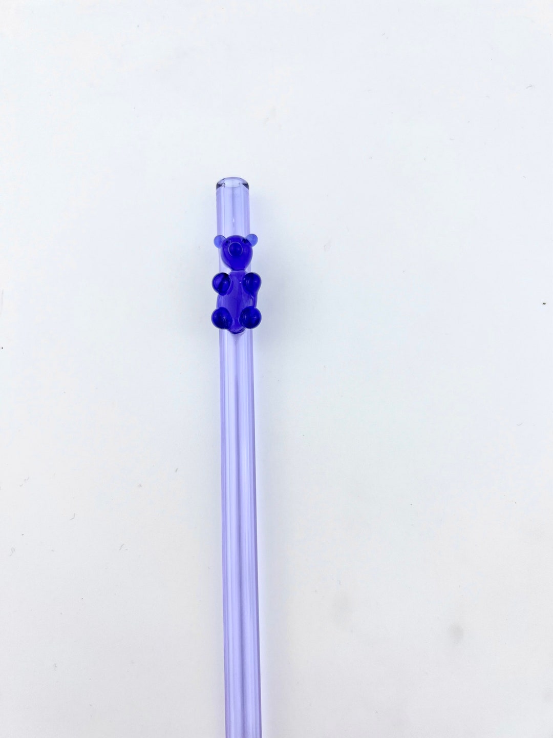Gummy Bear on Purple GLASS STRAW - Reusable Straws | Glass Straws | Eco ...