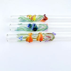Fish in Ocean GLASS STRAW - Reusable Straws | Glass Straws | Boba ...
