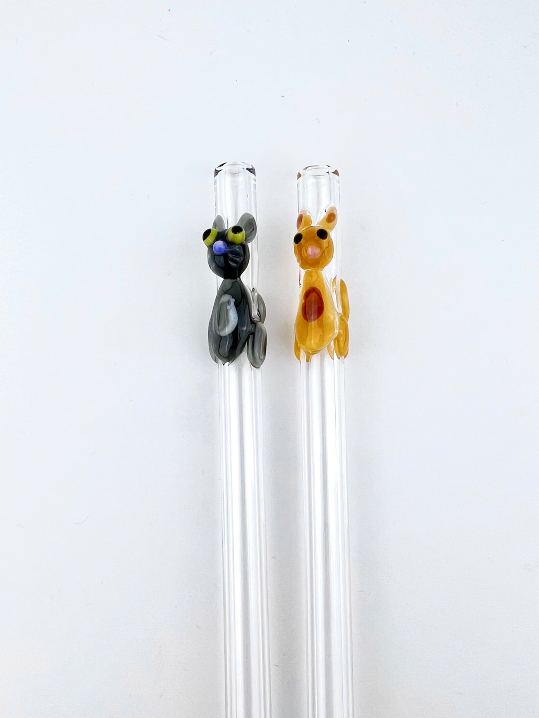 1 Cat GLASS STRAWS - Reusable Straws | Glass Straw | Cat Straws ...
