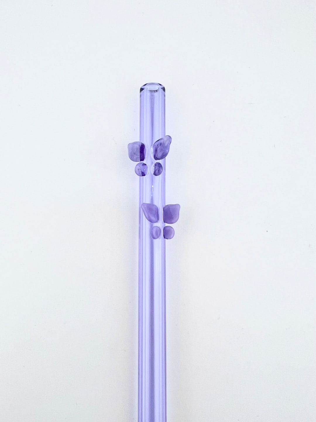 Butterfly on Purple GLASS STRAW - Custom Straws | Reusable Straws ...