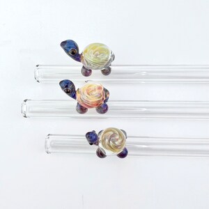 Pack of Marble Turtle GLASS STRAWS - Marble Glass Straw Pack | Reusable ...