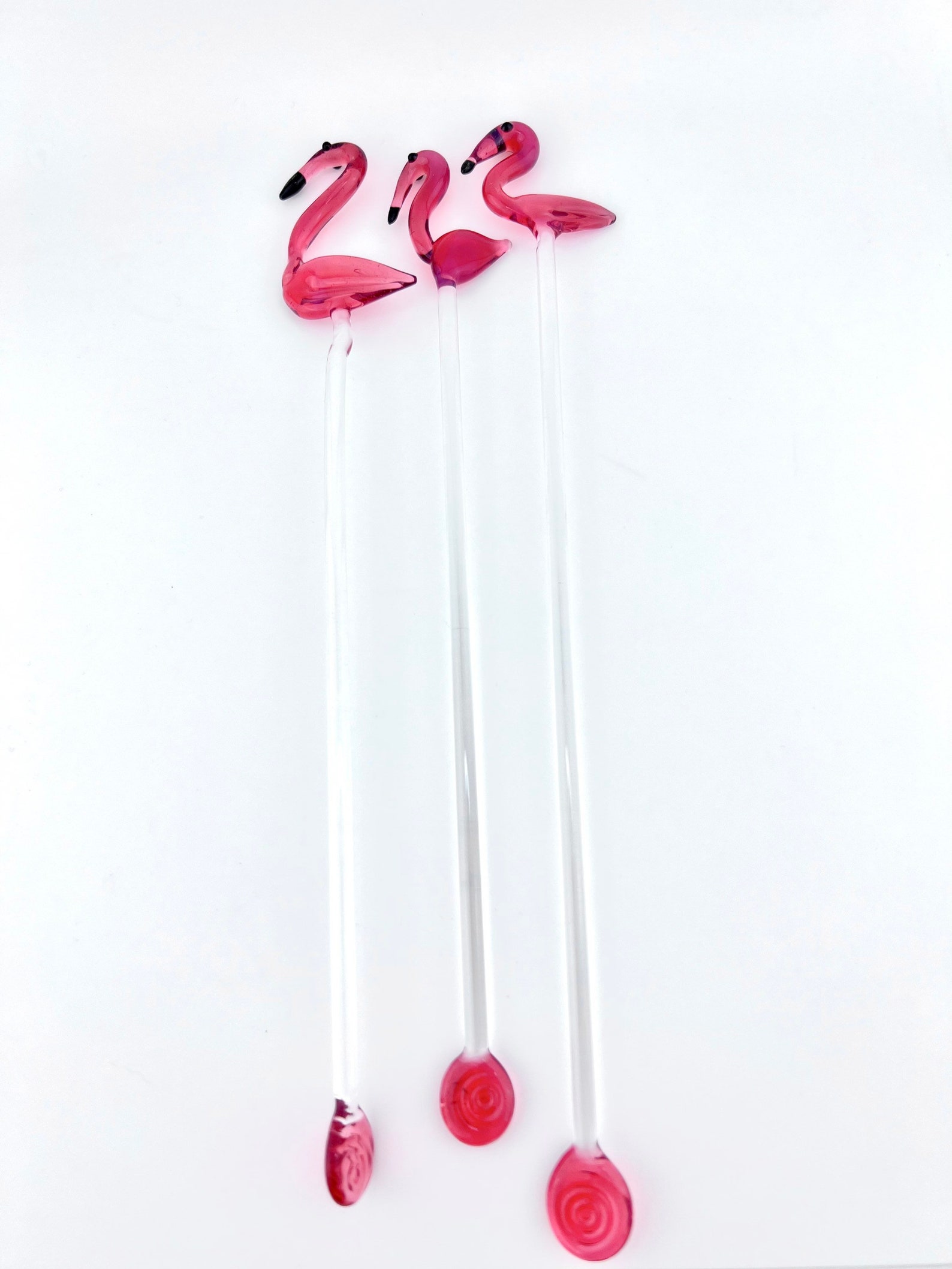 Glass Flamingo Stir Stick Drink Stirrers Custom Stir - Etsy
