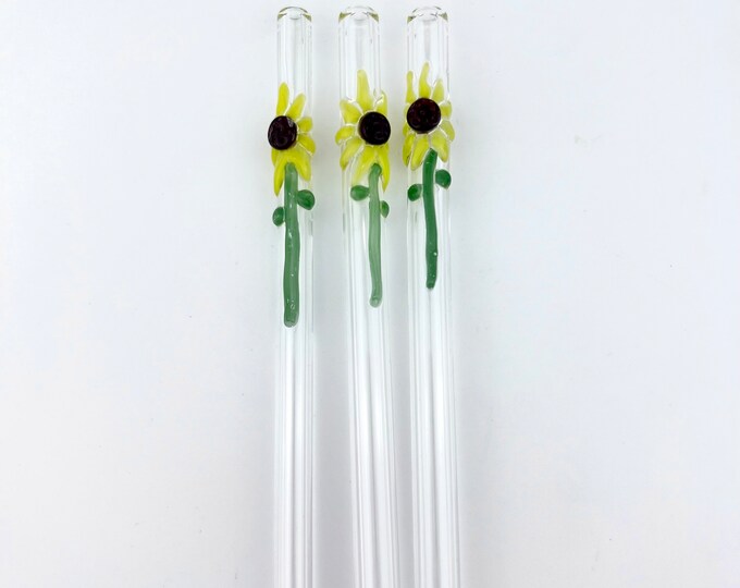 Double Mushroom GLASS STRAW Boba Straws Smoothie Straws Thin Straws ...