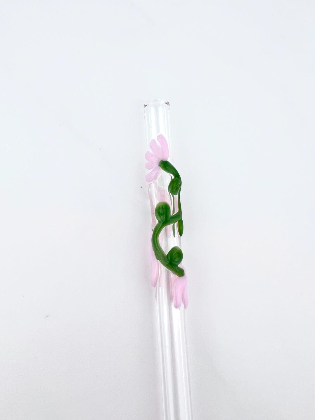 Flower Vine GLASS STRAW - Reusable Straws | Eco Friendly Straws | Glass ...