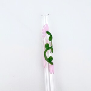 Flower Vine GLASS STRAW - Reusable Straws | Eco Friendly Straws | Glass ...