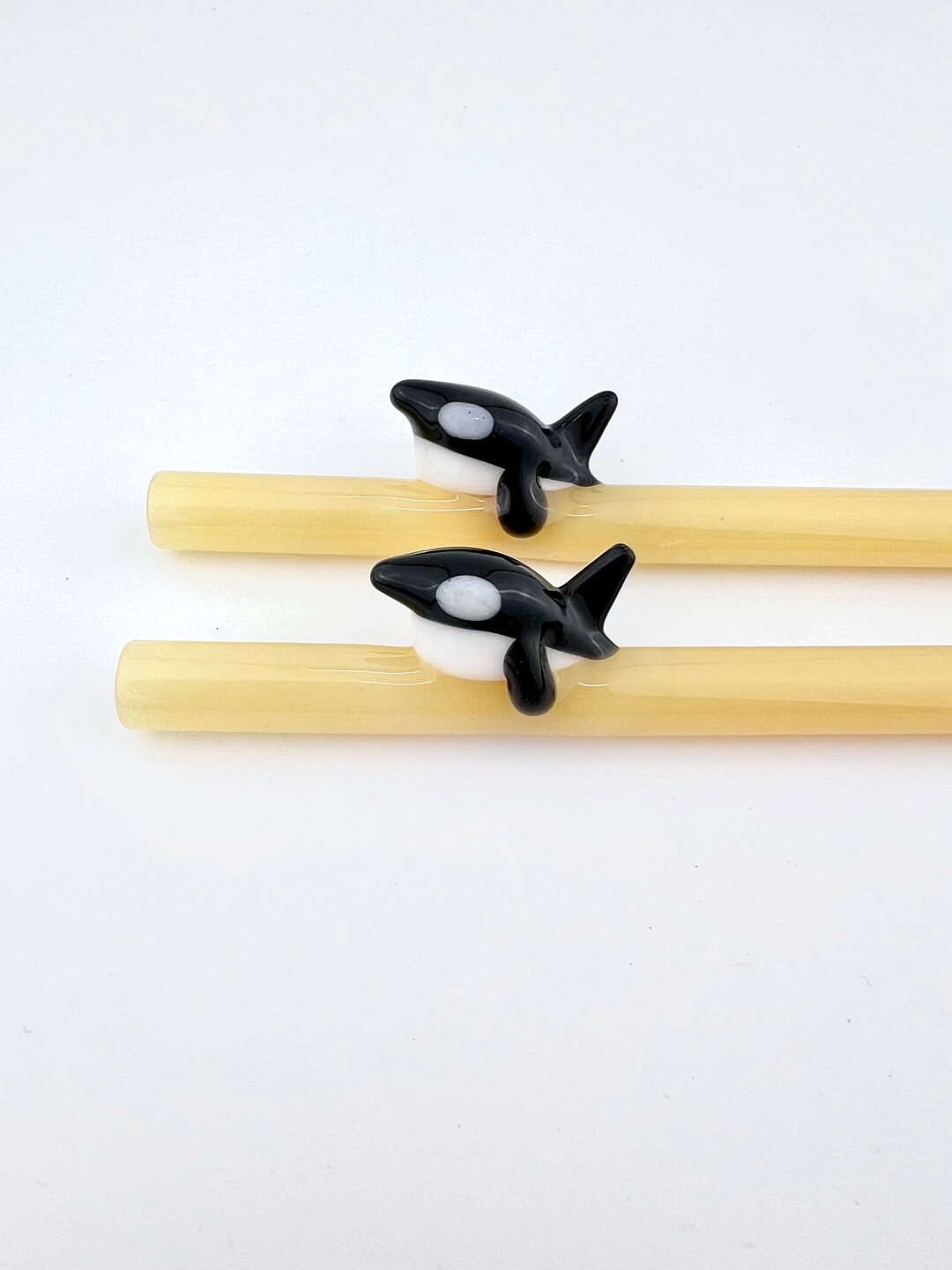 ORCA on Opaque Yellow GLASS STRAW - Reusable Straws | Glass Straws ...