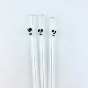 Skull GLASS STRAW - Boba Straws | Smoothie Straws | Thin Straws ...