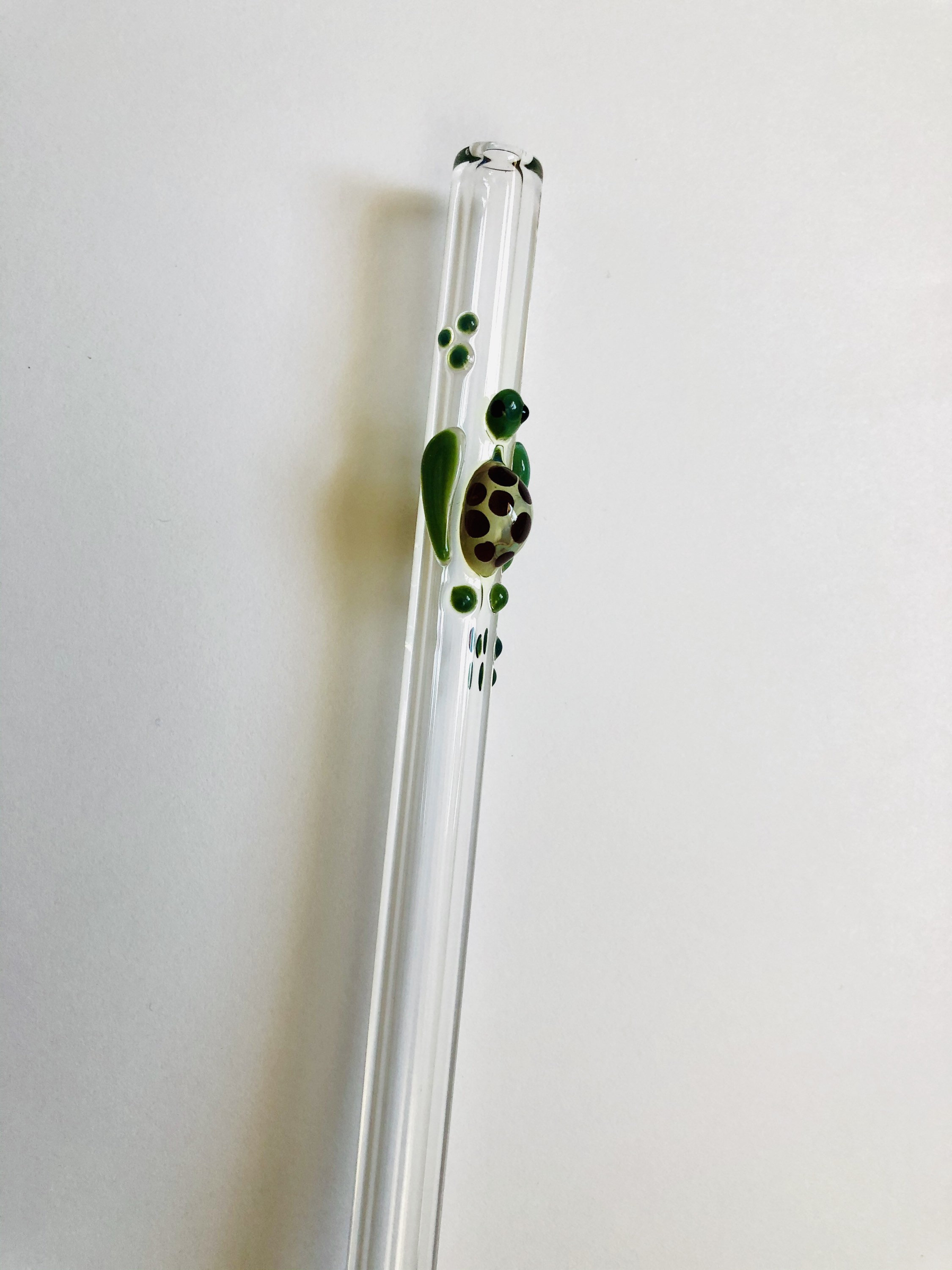 TURTLE with Dots GLASS STRAWS - Reusable Straws | Glass Straw | Eco ...