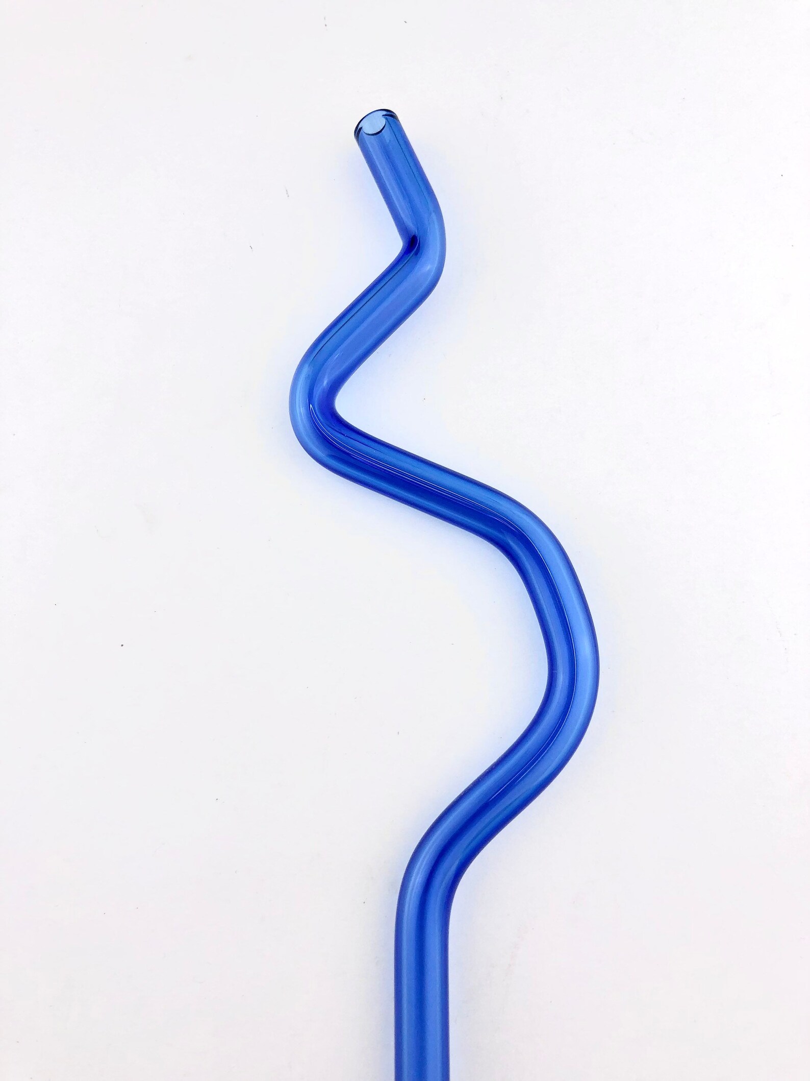 Light Blue Crazy GLASS STRAW Reusable Straws Bendy Straws - Etsy