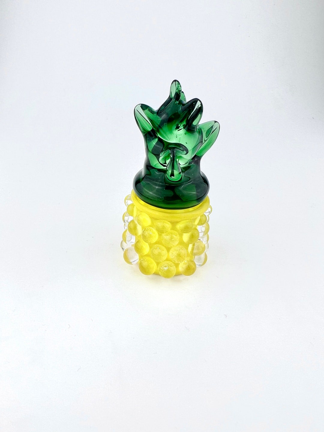 Glass Pineapple Jar | Handblown Glass Jar | Pineapple Decor | Glass ...