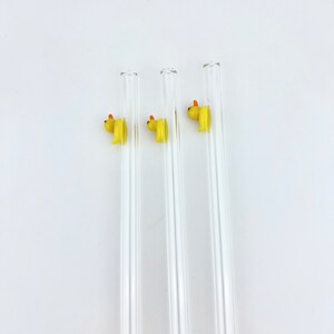 Rubber Duck GLASS STRAW - Reusable Straws | Glass Straws | Eco Friendly ...
