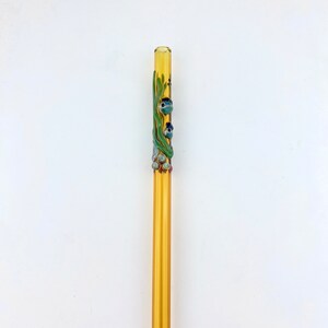 Fish in Ocean on Amber GLASS STRAW - Reusable Straws | Glass Straws ...
