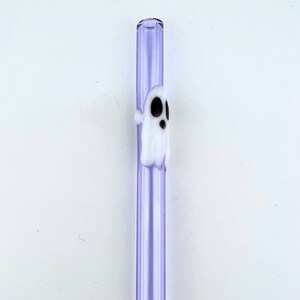 Ghost on Purple GLASS STRAW - Reusable Straws | Glass Straws | Eco ...