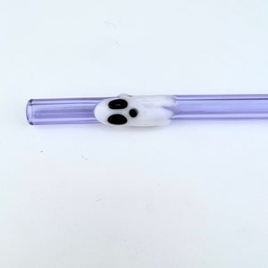 Ghost on Purple GLASS STRAW - Reusable Straws | Glass Straws | Eco ...
