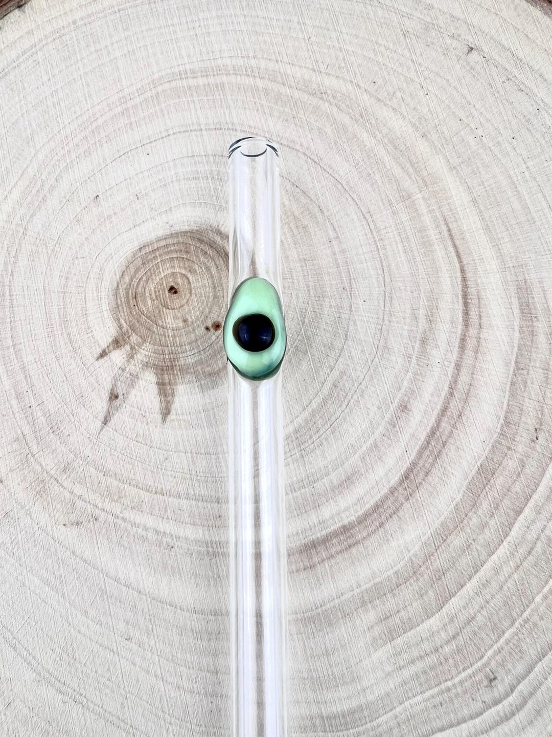 1 Avocado GLASS STRAWS - Reusable Straws | Eco Friendly Straws | Custom ...