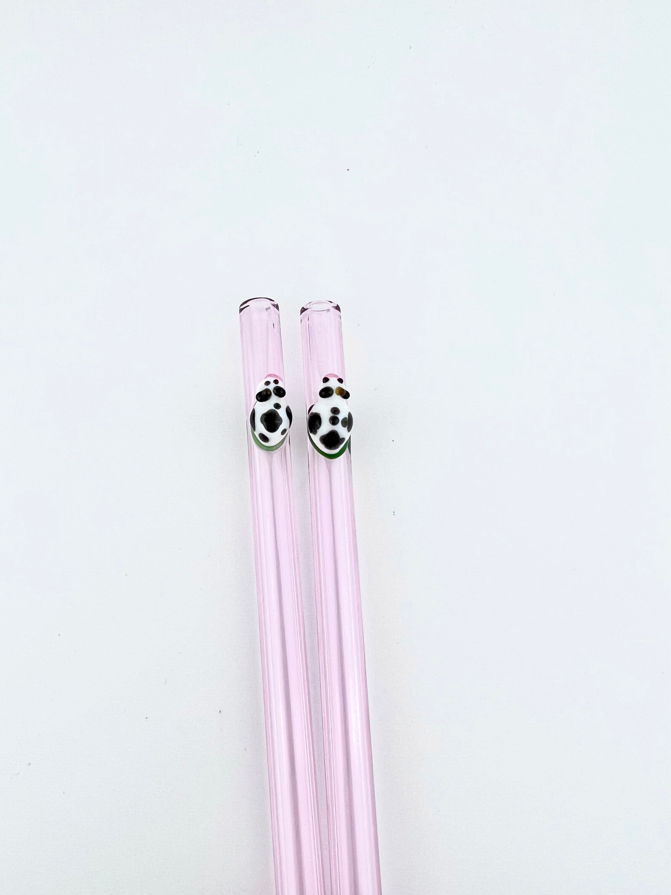 Cow on Pink GLASS STRAW Custom Straws Reusable Straws - Etsy