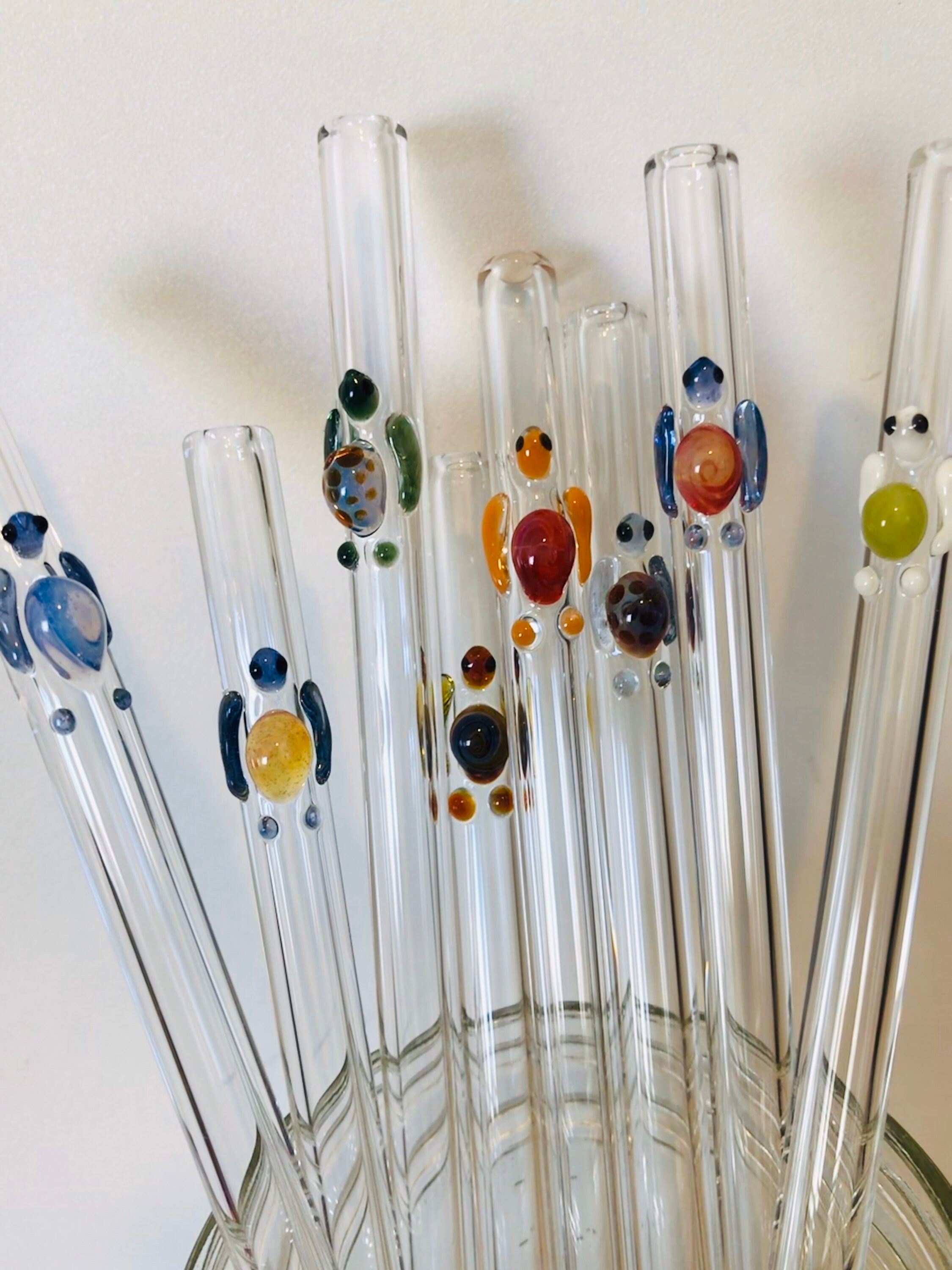 Turtle Glass Straws Reusable Straws Glass Straw Eco Friendly Straws Turtle Straws Sea